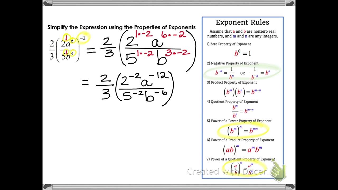 Simplifying Expressions Using the Rules of Exponents - YouTube