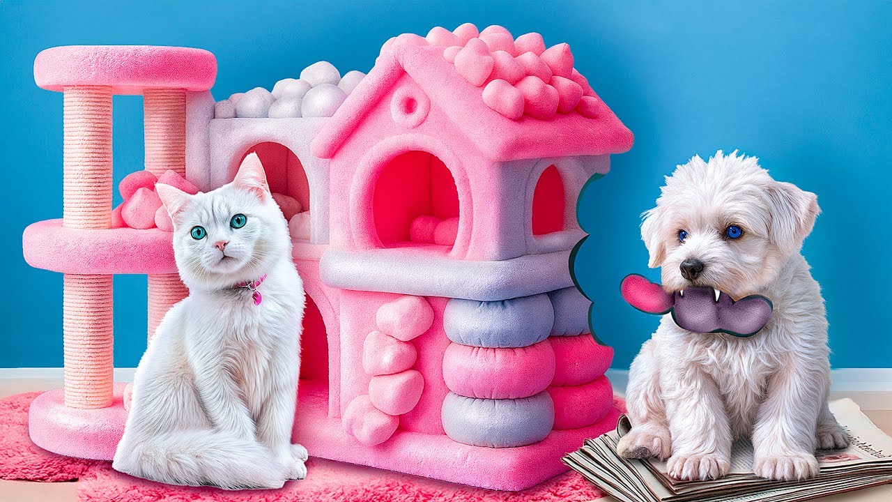 Poor Dog vs Rich Cat! How to Make a Pets Houses! - YouTube