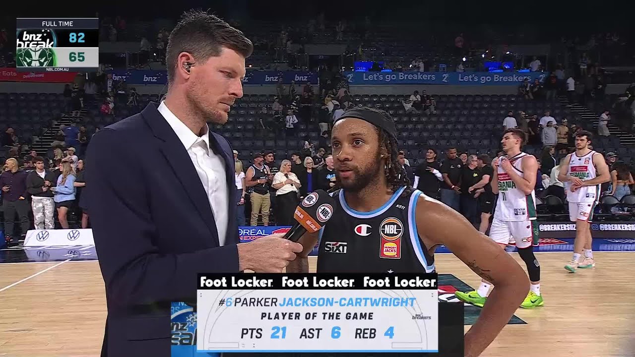 Parker Jackson-Cartwright post-game interview vs Tasmania JackJumpers ...