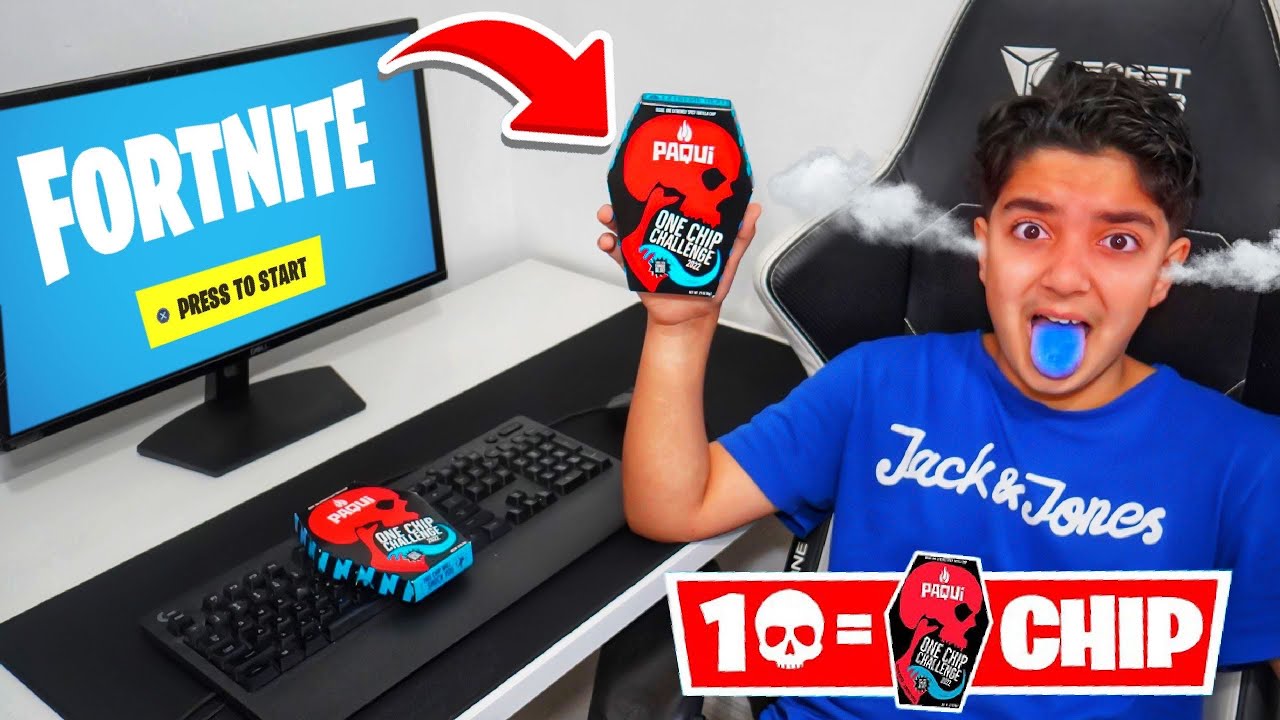 Little Brother Eats The ONE CHIP For Every Kill In Fortnite... (WORLDS ...