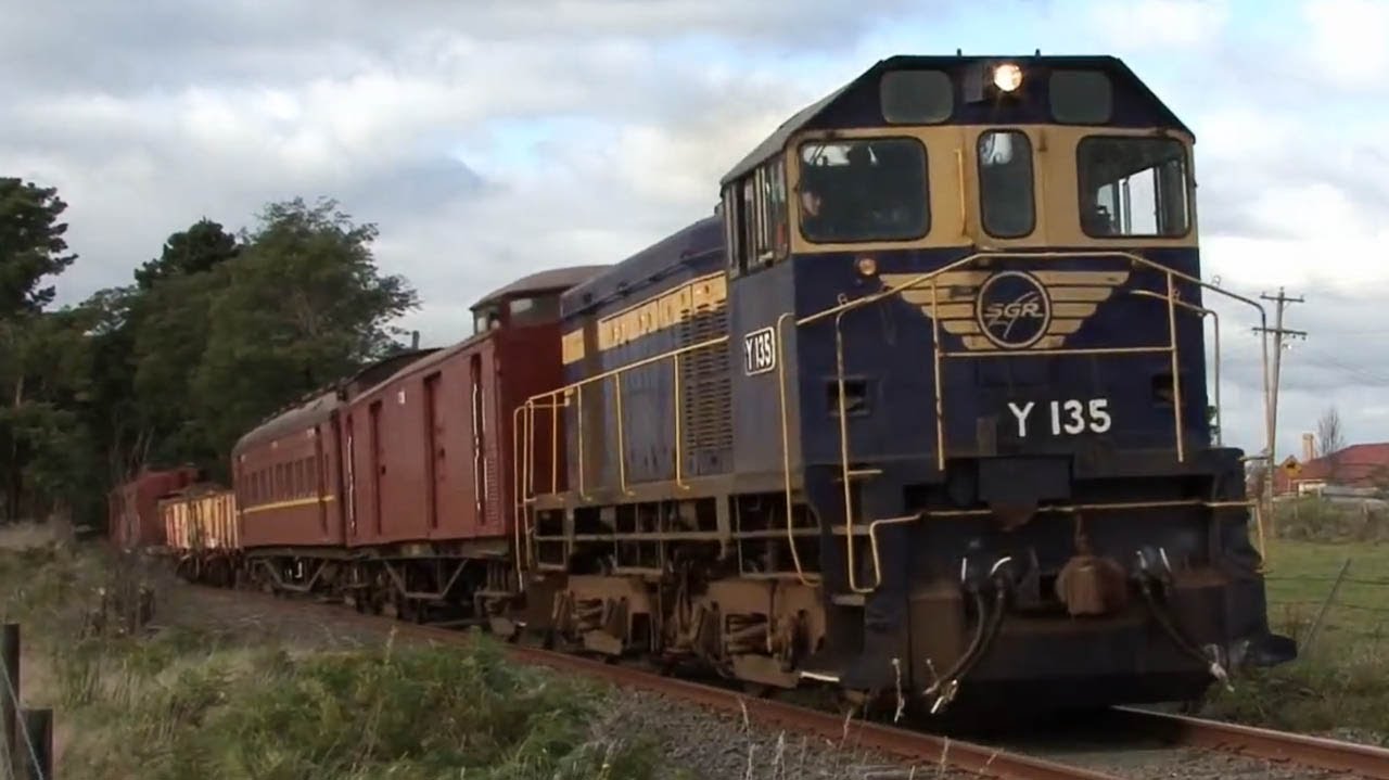 EMD on a Mixed Train at the South Gippsland Railway: Australian Trains ...