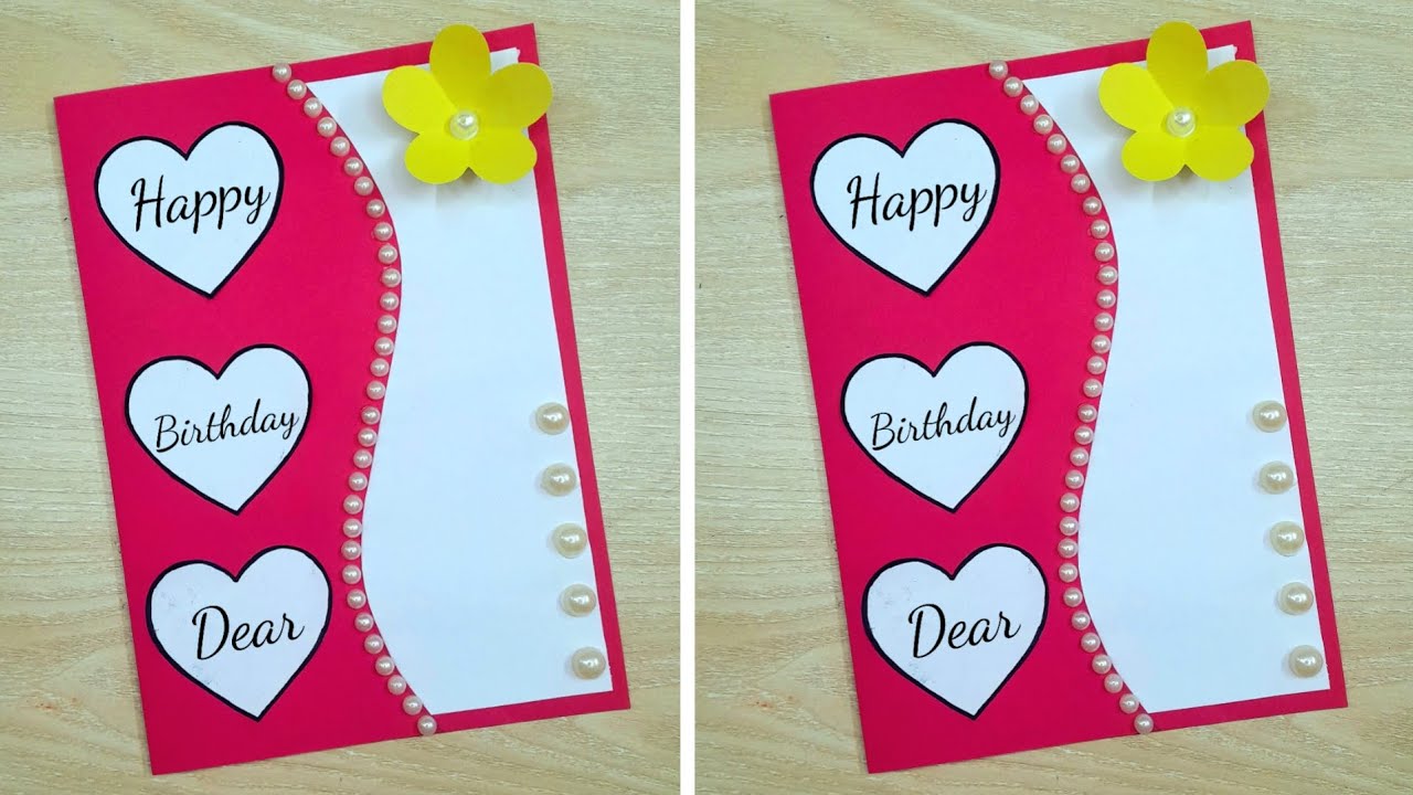 How to Make Paper Happy Birthday Greetings Card with Colour Paper for ...