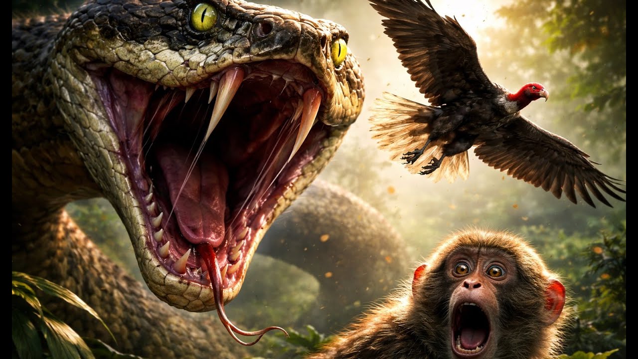 Khoonkhar Snake Ne Vulture Par Hamla Kar Diya 😨 | Lekin Wo Bach Gaya ...