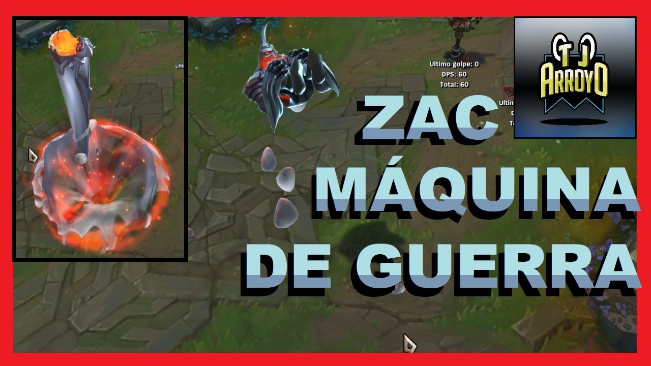 🤖ZAC MÁQUINA DE GUERRA skin lol (ESPAÑOL) interacciones [BATTLECAST ...