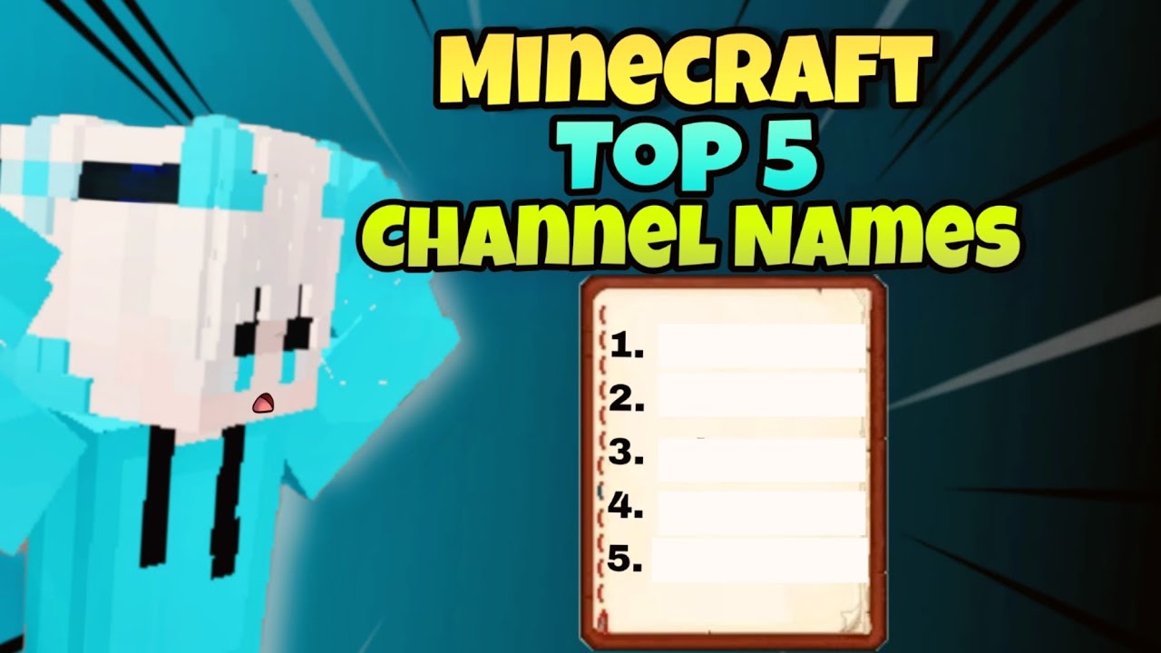 2024 Minecraft Top 5 Channel Names🤩 | #minecraft #Playz Gamer 07 # ...