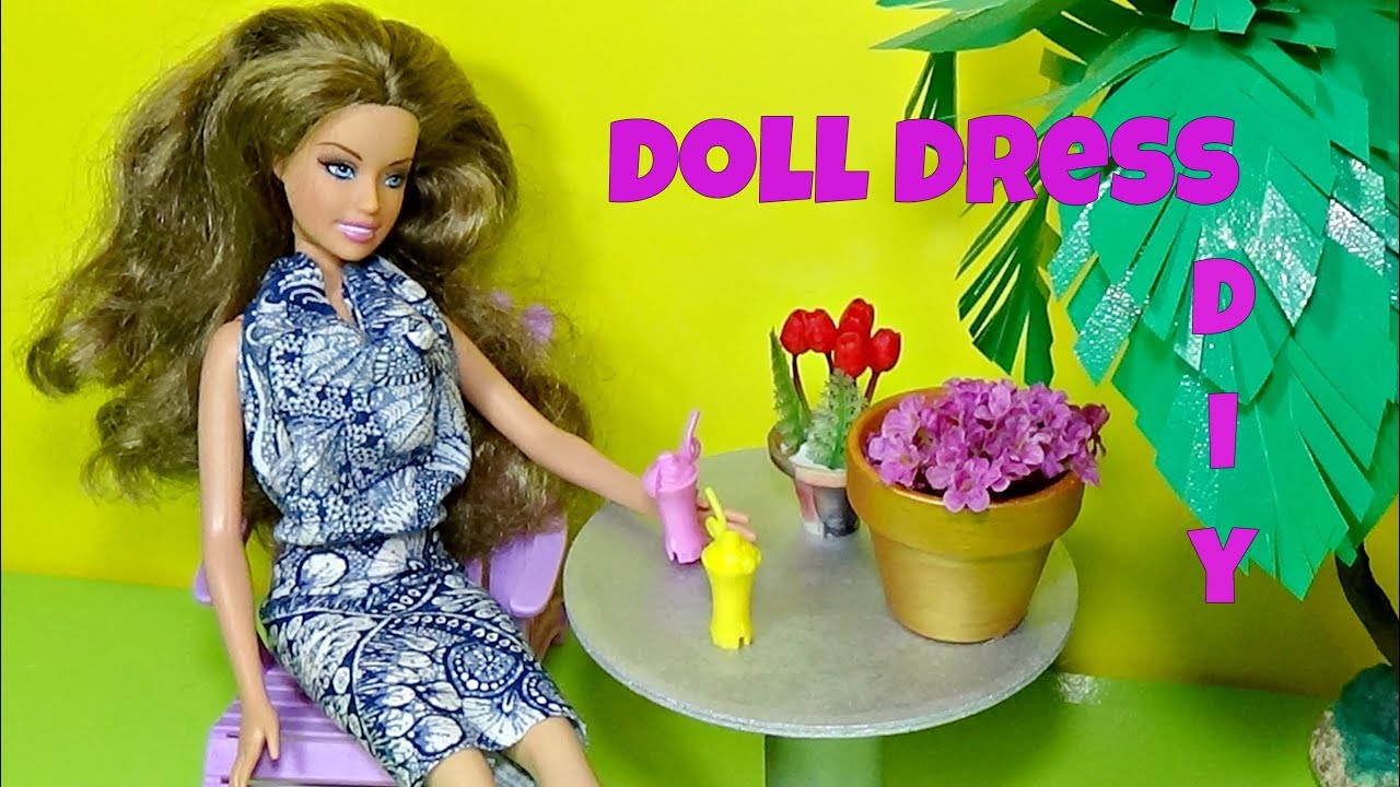 Doll dress diy │ How to make a dress for Barbie │ DIY For Dolls - YouTube