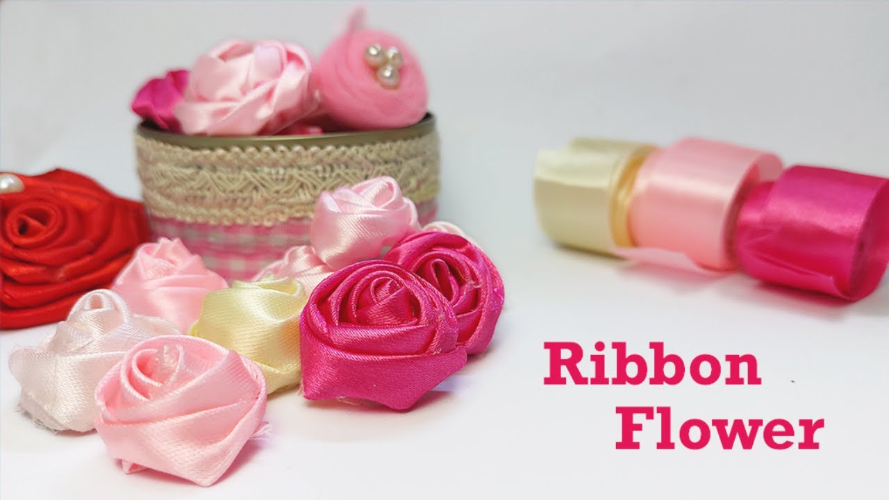 Easy To Make Satin Ribbon Flowers | DIY - YouTube