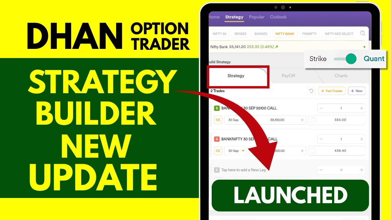 Dhan App Option Trader - Strategy Builder New Update Explained - YouTube