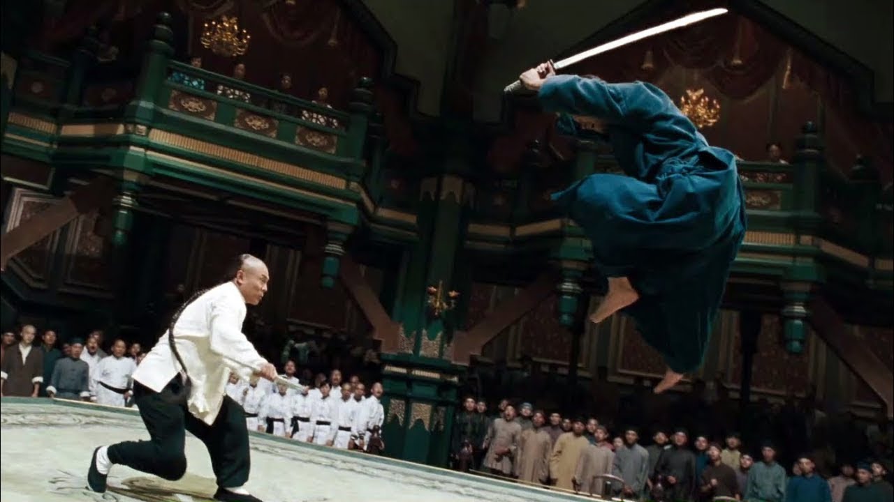 Jet Li vs Shido Nakamura Weapon Fight - Fearless - YouTube