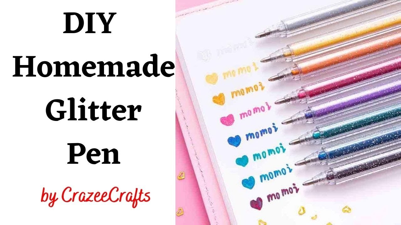 DIY Homemade Glitter pen| How to make Glitter pen| School supplies DIY ...
