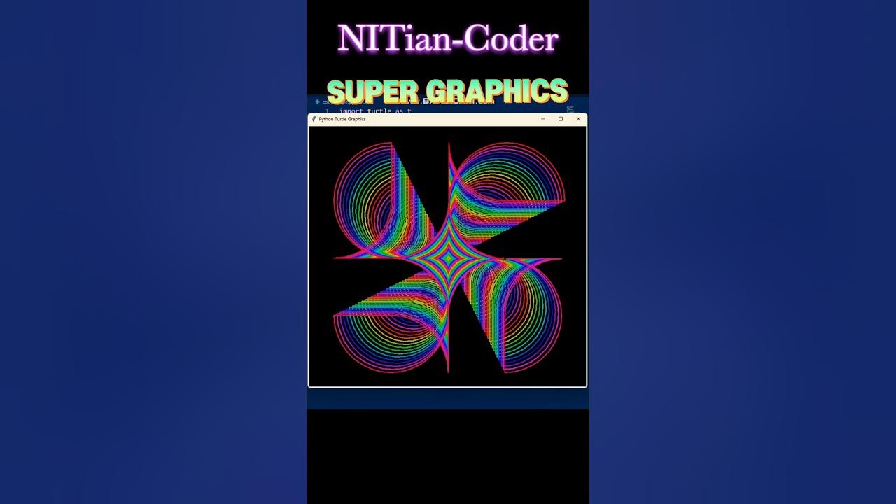 Super graphics | Python turtle amazing drawing | simple code #coding # ...