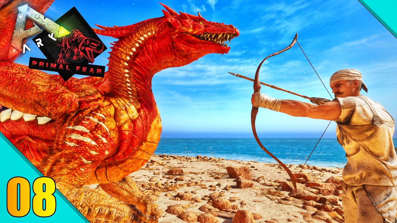 ARK Super Mega Modded : My 1st Cave Run With Lava Boy Taming Cave Dino ...