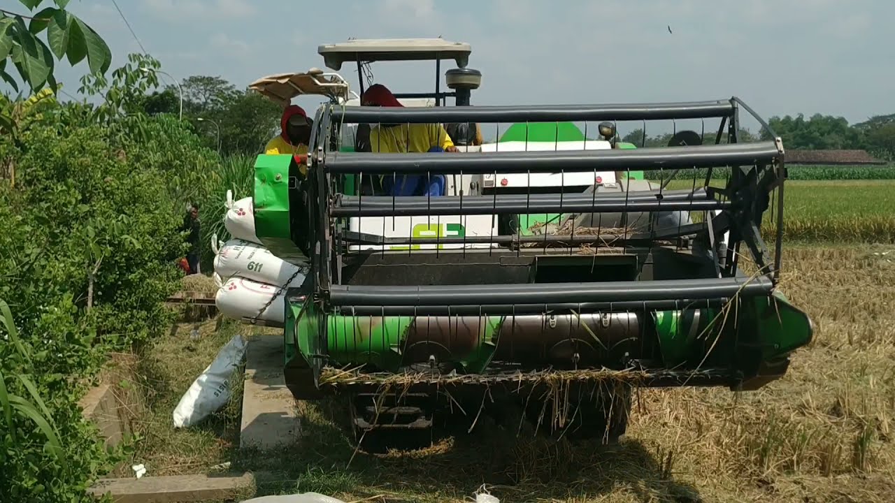 Combine Harvester Javatech mesin panen padi modern di Pace Nganjuk ...