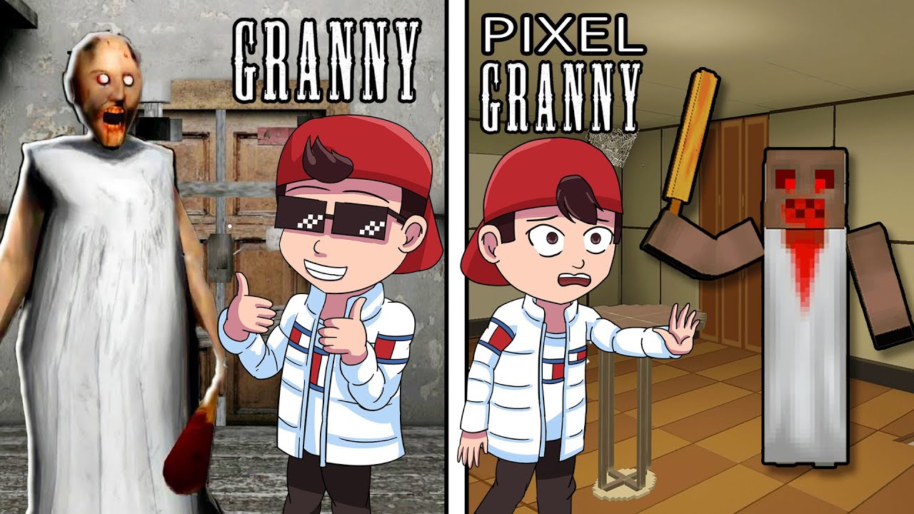 🤣 BABCIA GRANNY kontra PIXEL GRANNY - która jest lepsza? | Granny #60 ...