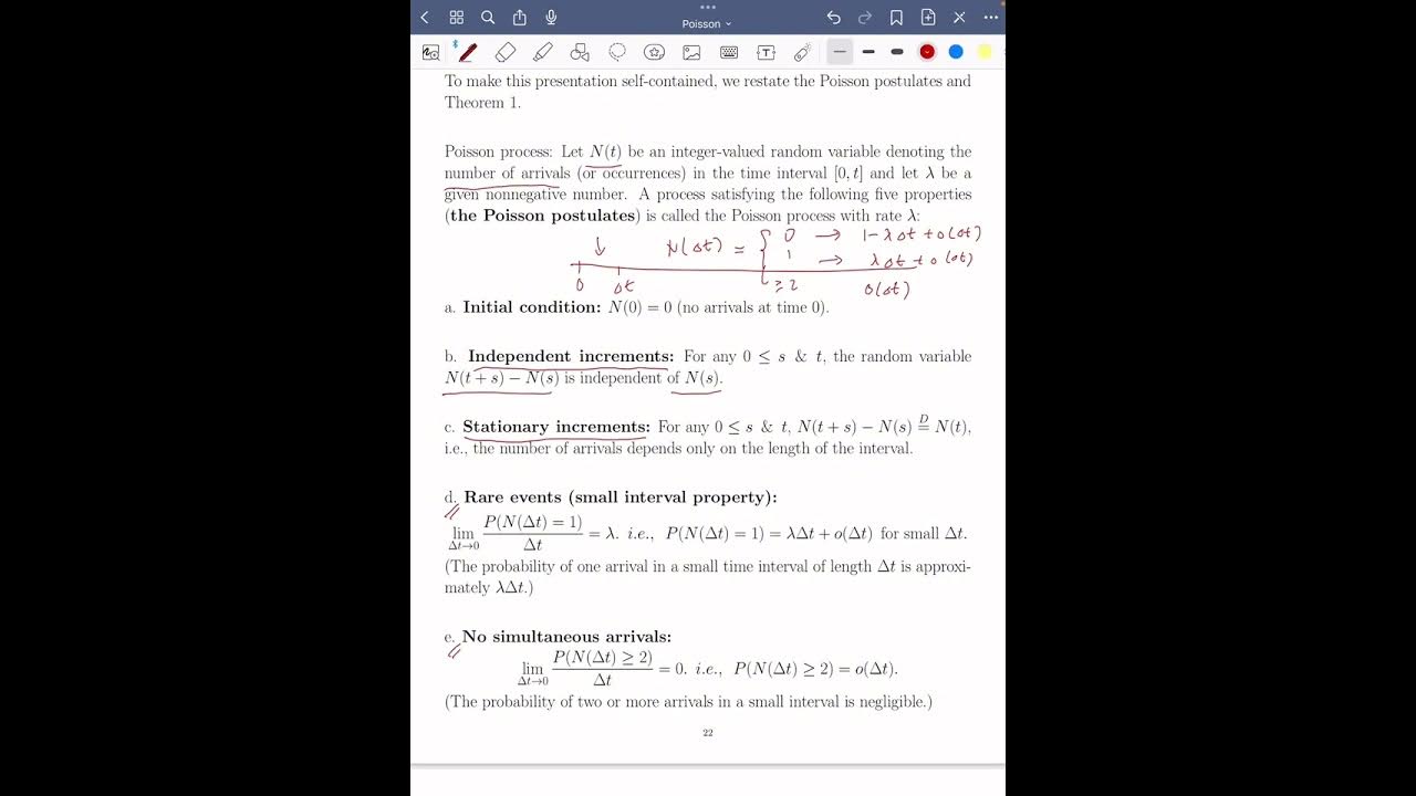 Deriving Poisson Distribution 3: from the Poisson Postulates - YouTube