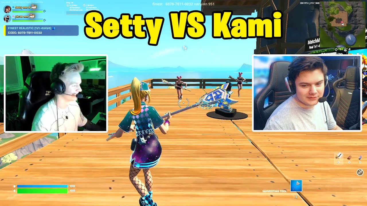 Setty VS Kami 2v2 Realistic PvP! - Fortnite 1v1 - YouTube