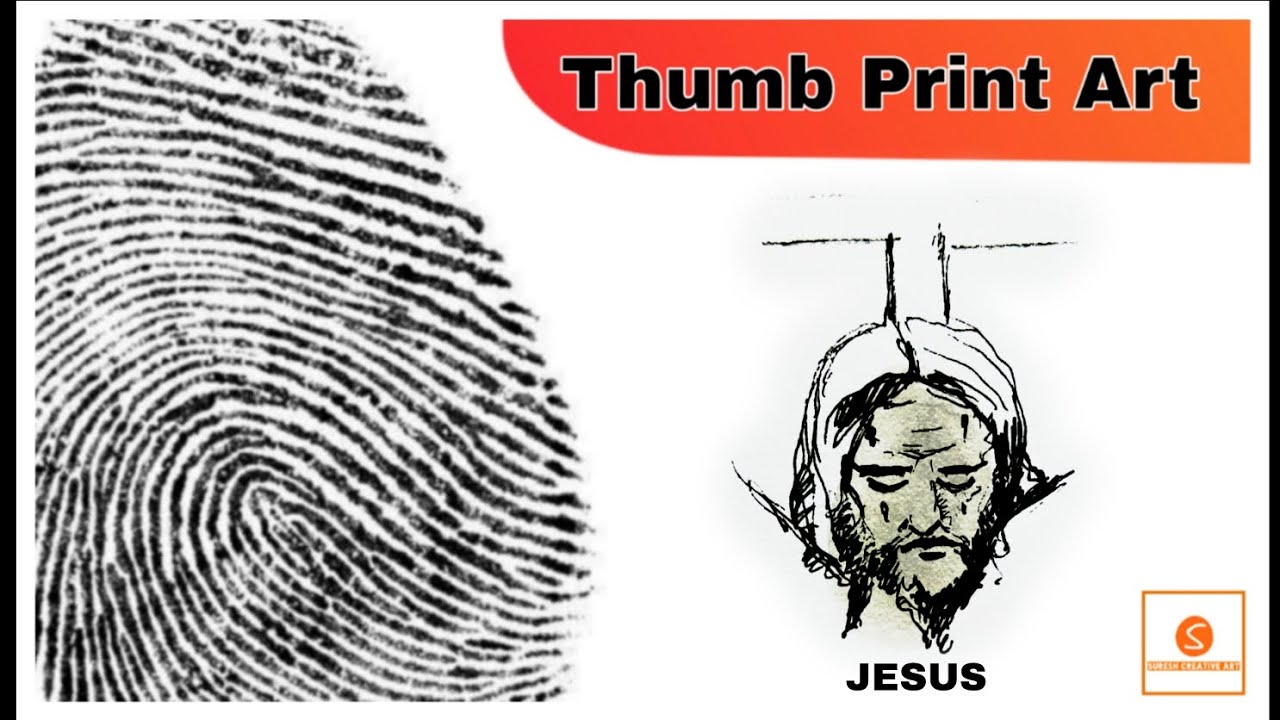 Jesus Thumb Print Art | Jesus Drawing | Suresh Creative Art - YouTube