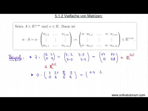 Vielfache von Matrizen - Mathematik Video Vorlesung - YouTube