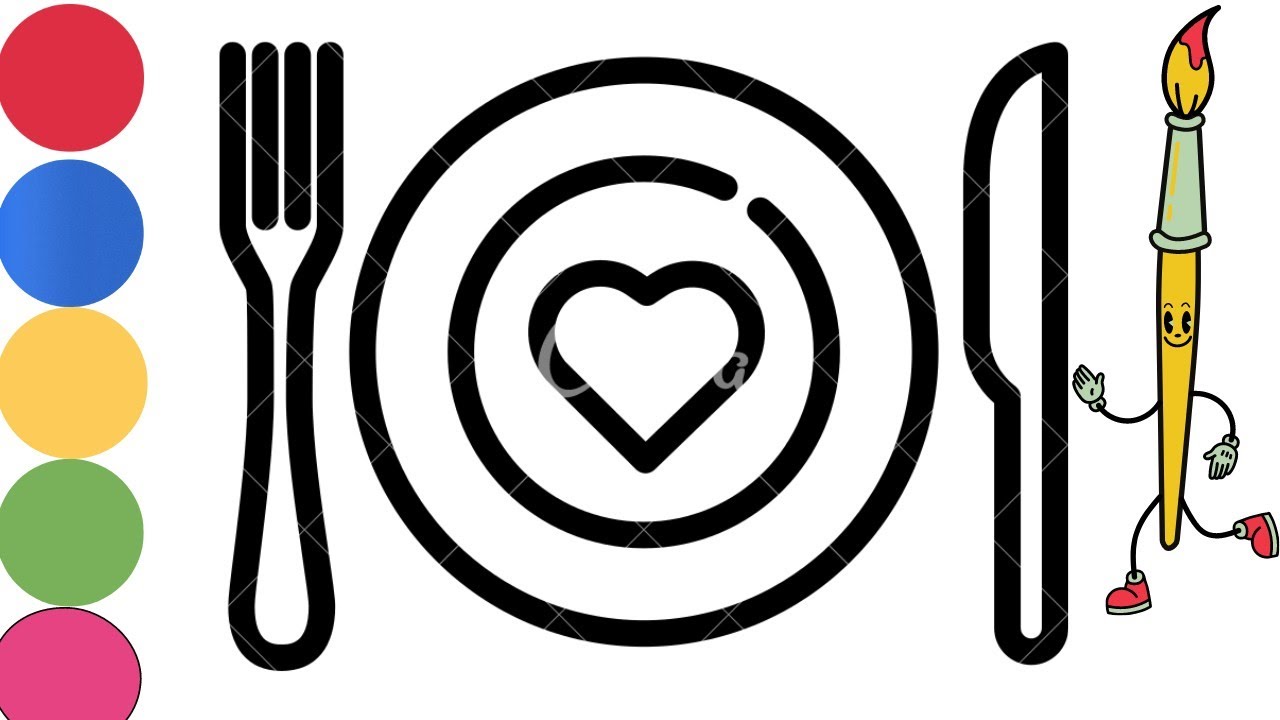 How to draw dinner plates |easy drawing tutorial|Kids tutorial of ...