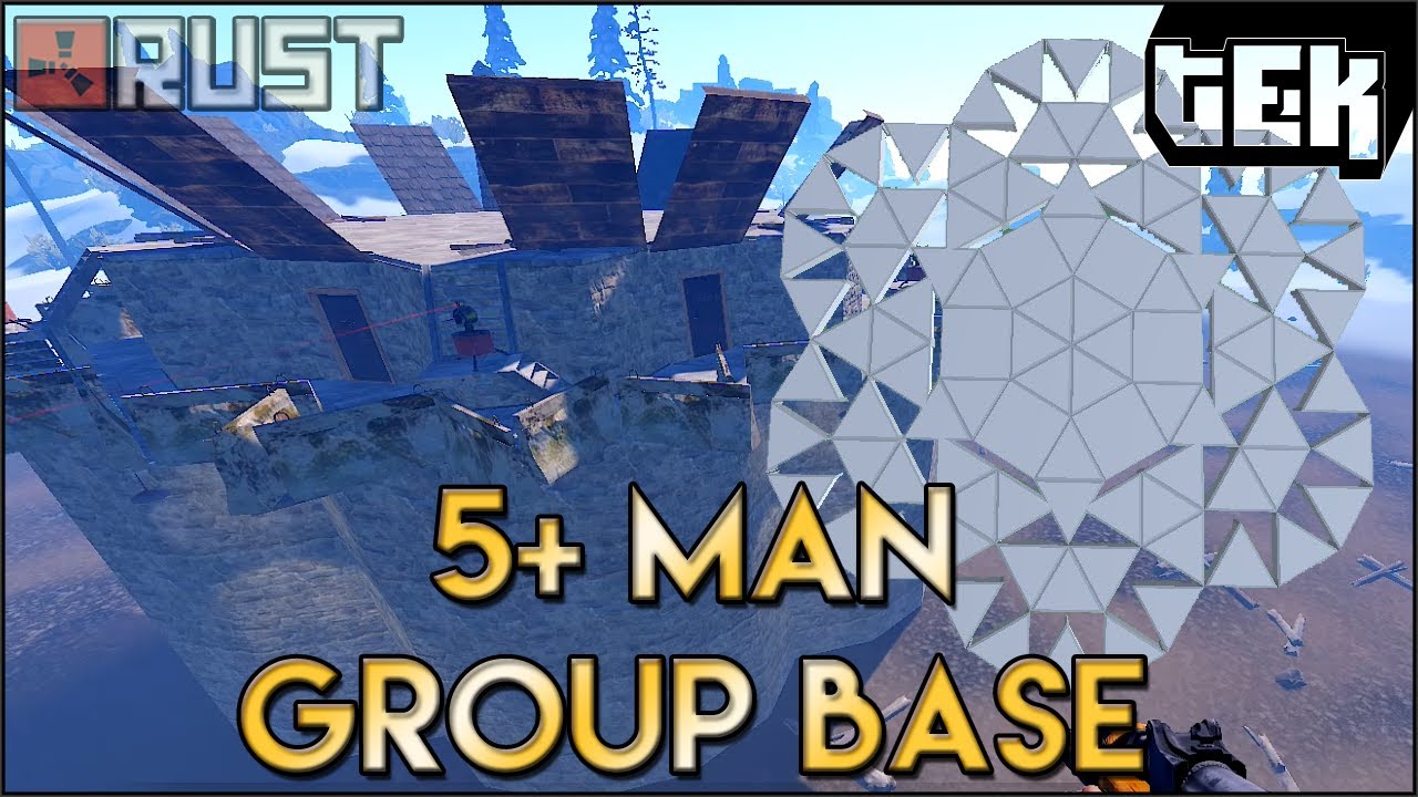 Working Large Group 5+ Man Base - 250k Stone - New Rust Update Base ...