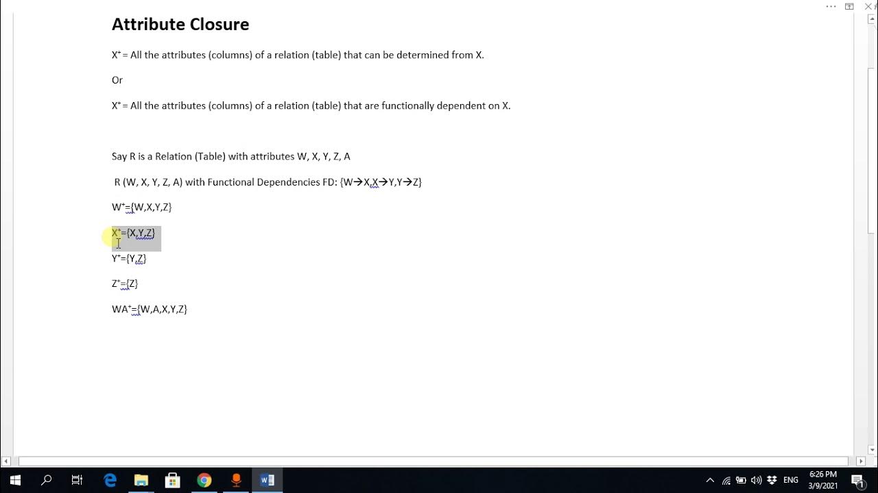 3 Attribute Closure Dbms Punjabi Youtube