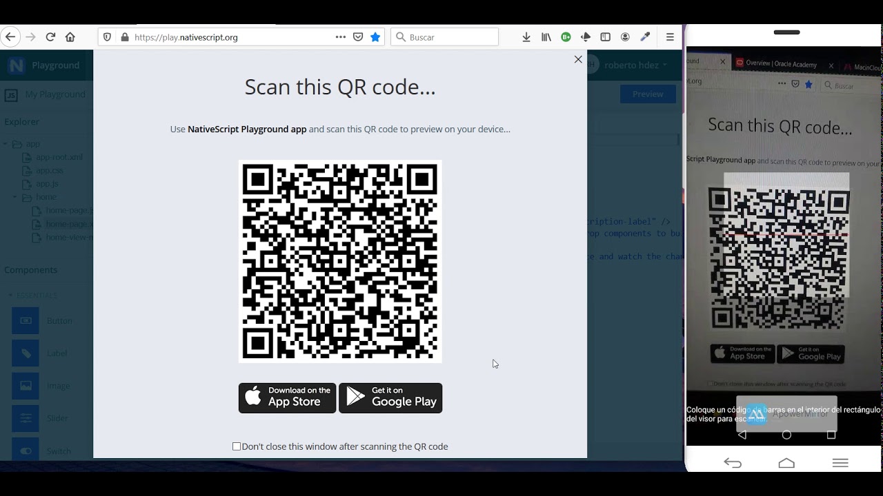 Aprende a ejecutar aplicaciones de Nativescript desde tu celular - YouTube