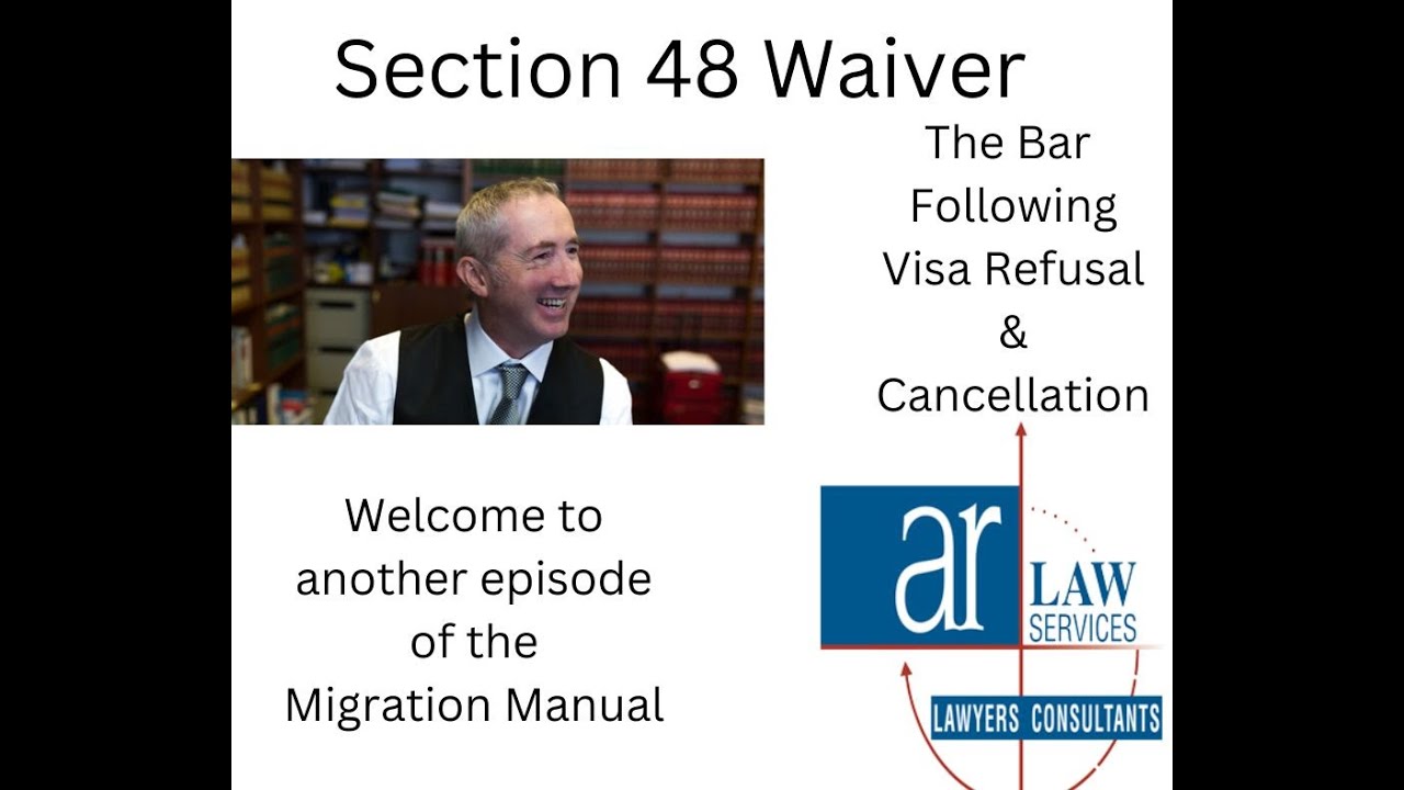 Live in Australia! Section 48 Bar And section 48 Waiver AR LAW SERVICES ...