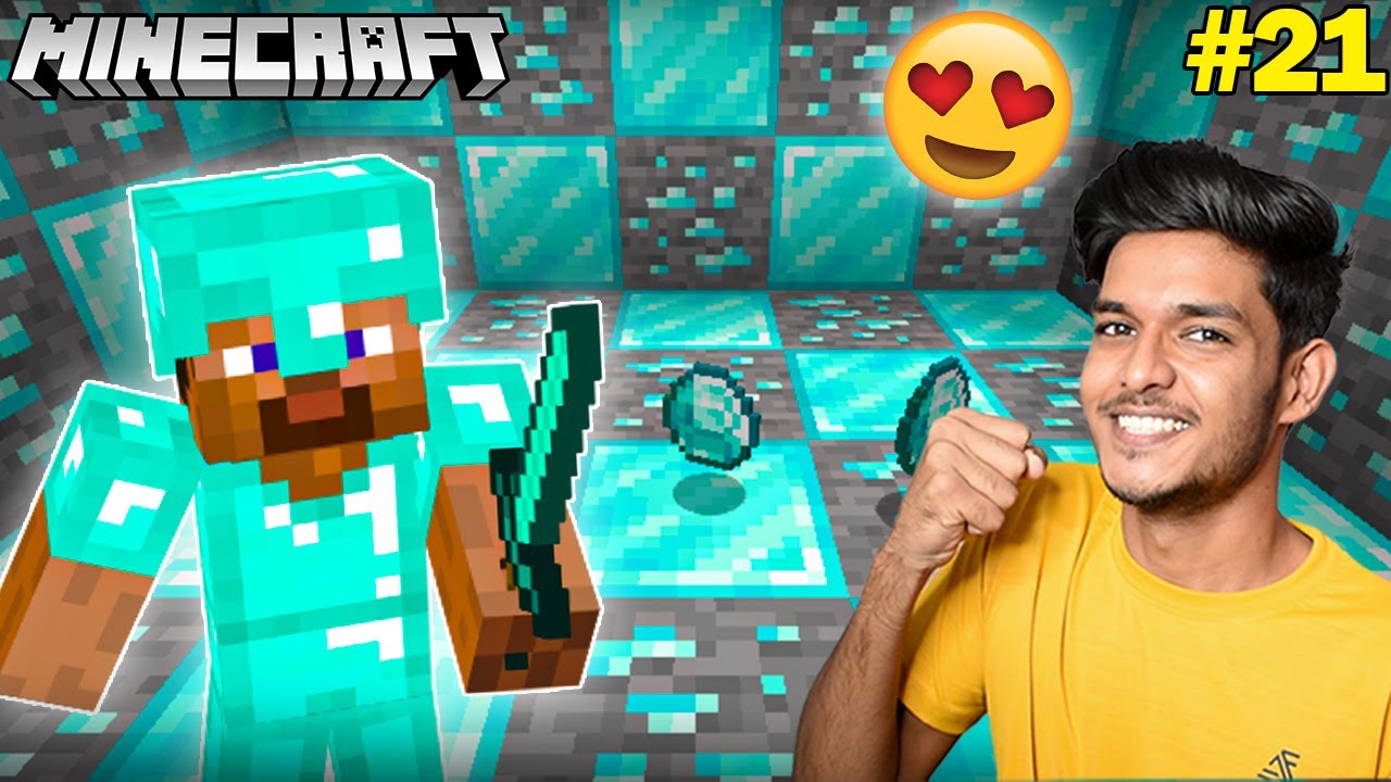 FINALLY I MADE FULLY DIAMOND ARMOR | MINECRAFT GAMEPLAY #21 - YouTube