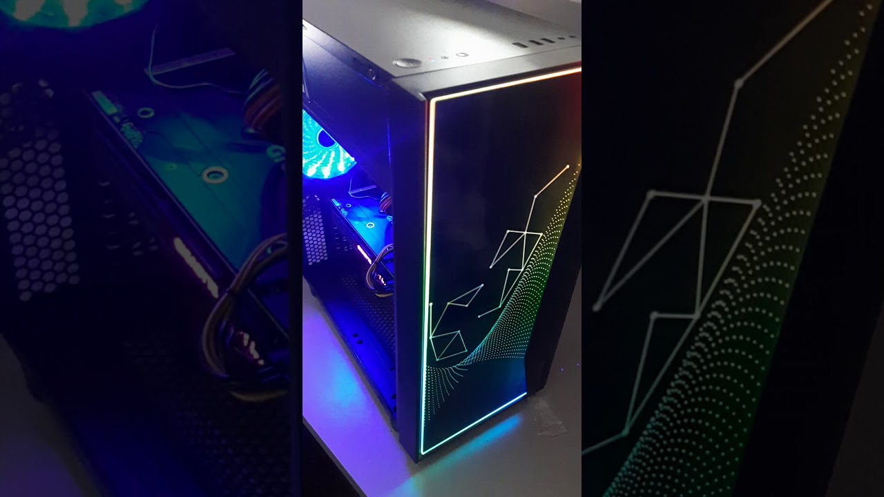 ATX Midi Tower Case SAMA Inpower Like Gaming Black ARGB Strip - YouTube