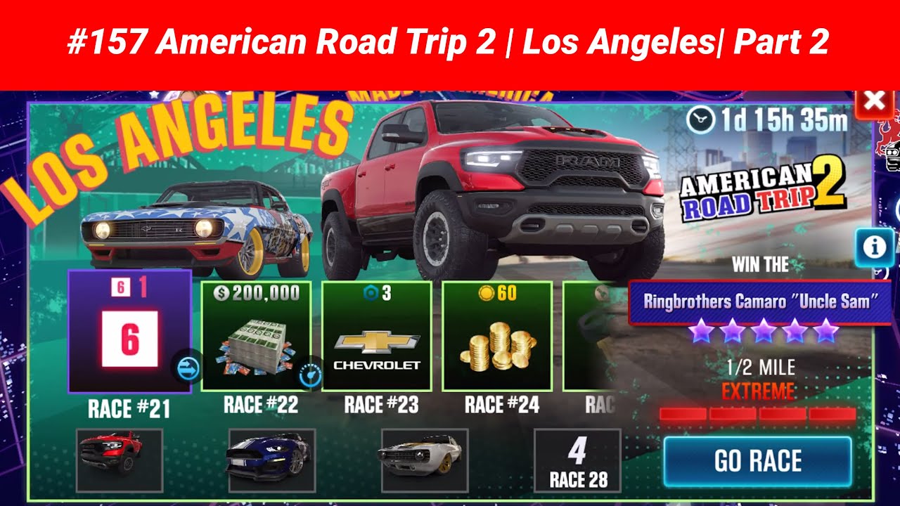 #157 CSR Racing 2 | American Road Trip 2 | Los Angeles | Part 2/3 - YouTube