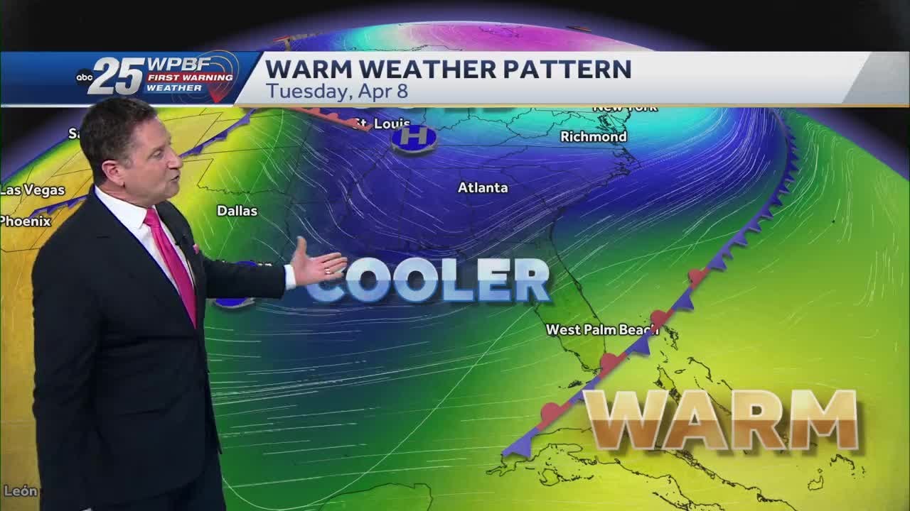 Hot today, cold front Monday night across South Florida - YouTube