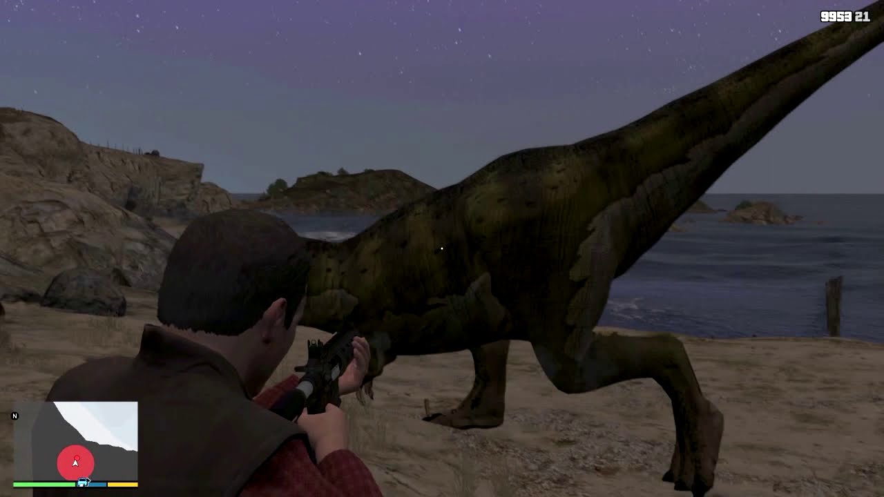 CAÇANDO O TIRANOSSAURO REX no GTA 5 !! (Dinssauro / T Rex) - YouTube