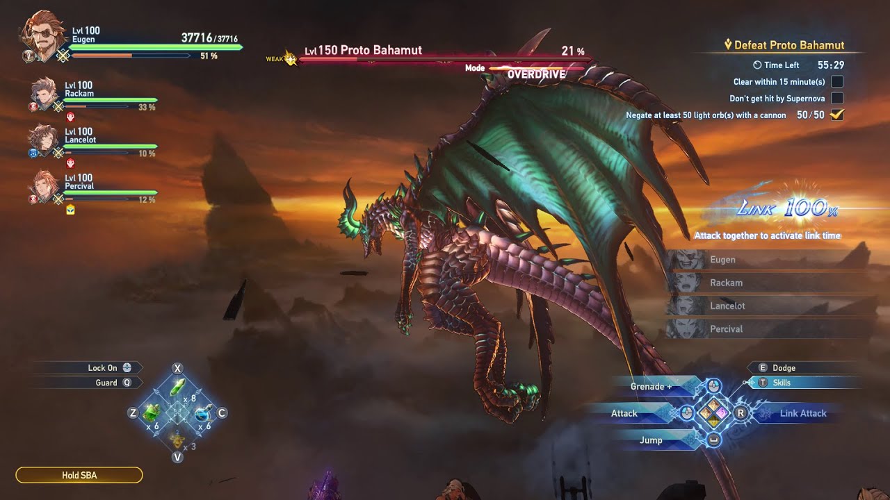 granblue fantasy relink - proto bahamut singleplayer with AI (5m02s ...