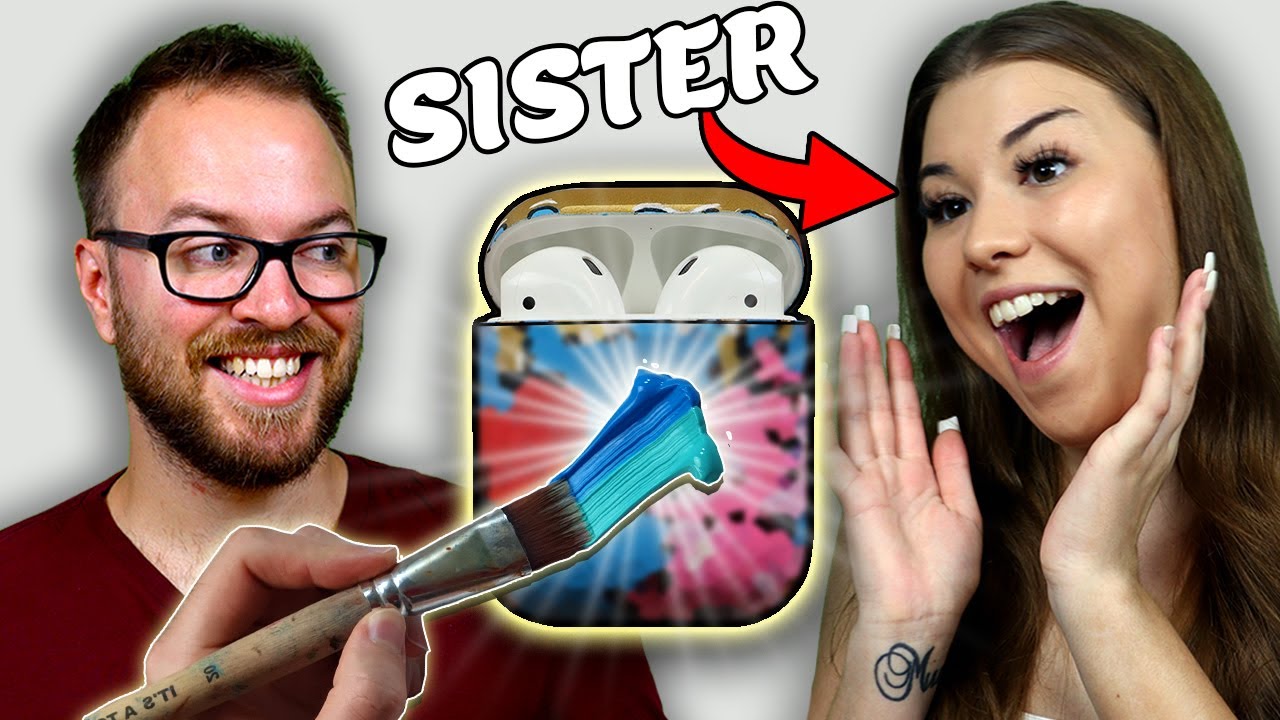 Surprising my SISTER with custom Airpods | Super EMOTIONAL | ADC - YouTube