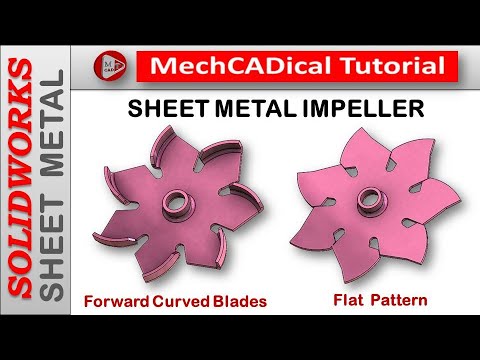 Impeller (Forward Curved Blades) In SolidWorks Sheet Metal - YouTube