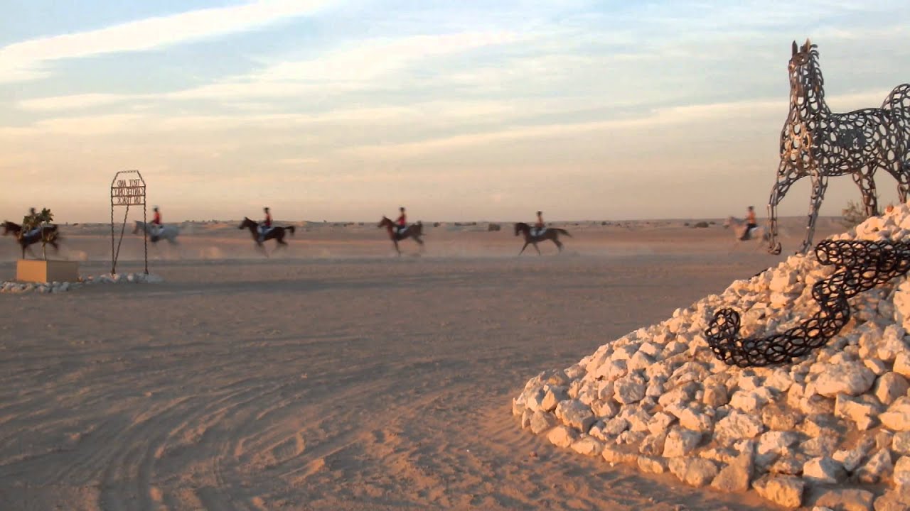 Training at the endurance village, Dubai - YouTube