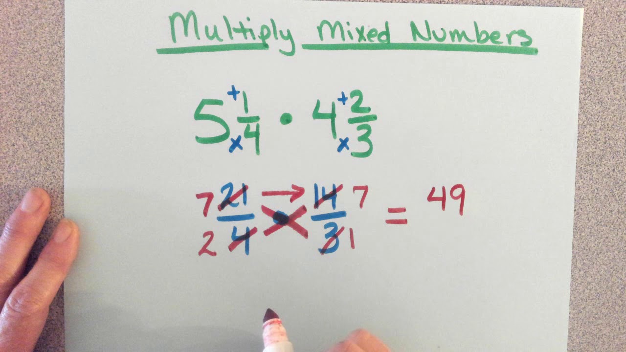 Multiplying with Mixed Numbers - YouTube