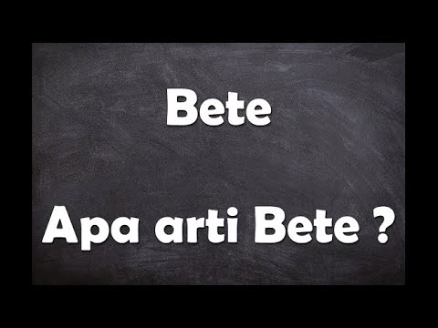 Apa arti kata Bete ? - YouTube