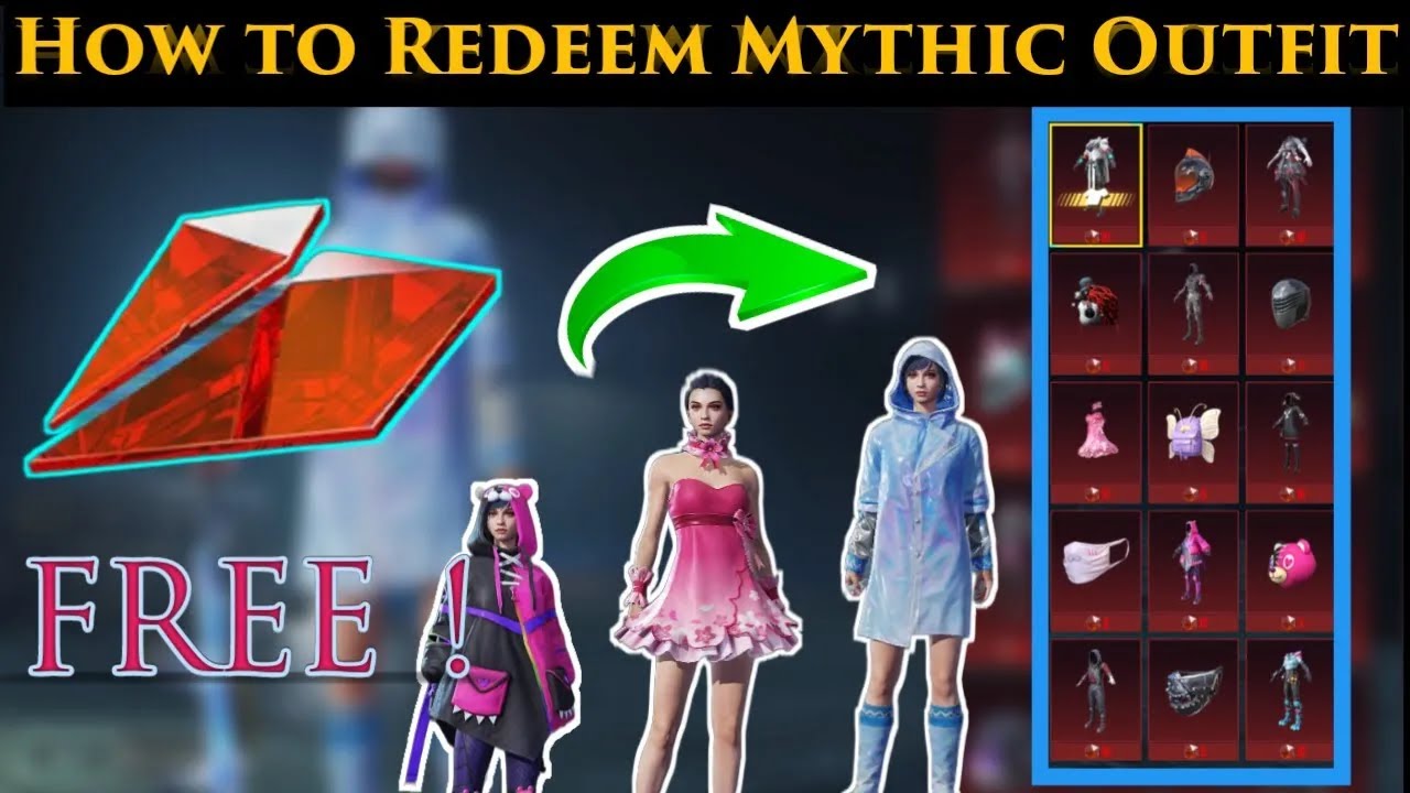 How to use Mythic emblem Fragments / How to redeem Mythic Outfits In ...