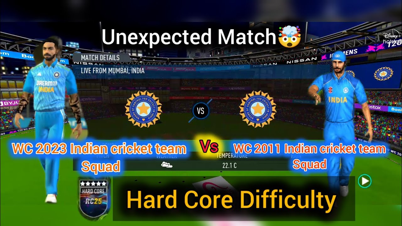 Unexpected Match🤯with Hard Core Difficulty || WC23 squad of India🇮🇳 Vs ...