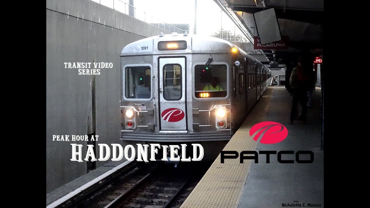 TVS-PATCO Trains: Peak Hour At Haddonfield Station - YouTube