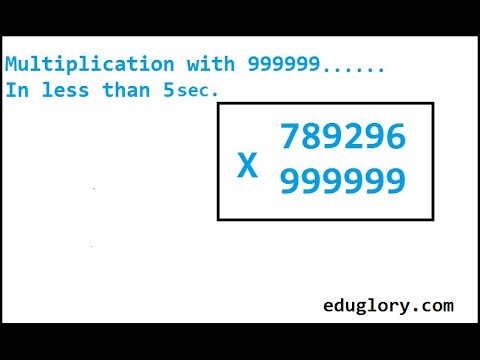 Rapid Multiplication with 999999... in less than 5 seconds - YouTube