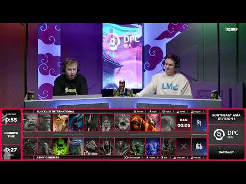 (RU) Blacklist International vs Army Geniuses | map 1 | DPC SEA 2023 Tour 2: Division I | by ...