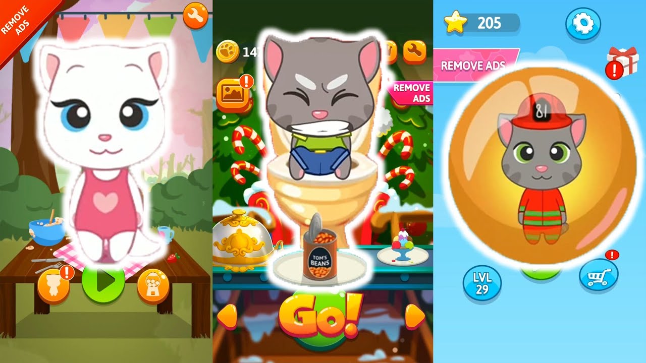 Tom Jump Up VS Talking Tom Farts VS Tom Cake Jump - Walkthrough ...