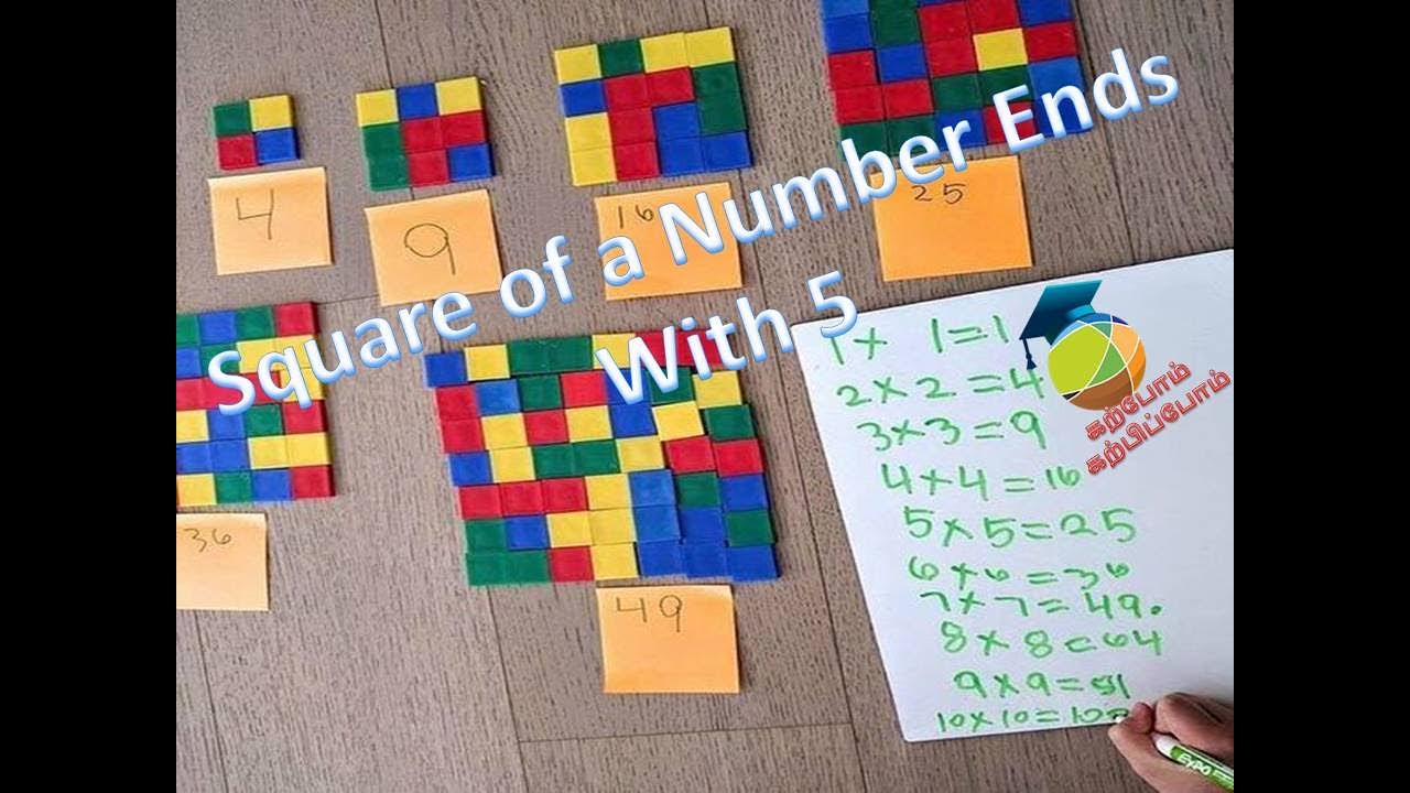 Square of a Number ends with 5, Tamil, Have a fun while learning, Learn ...