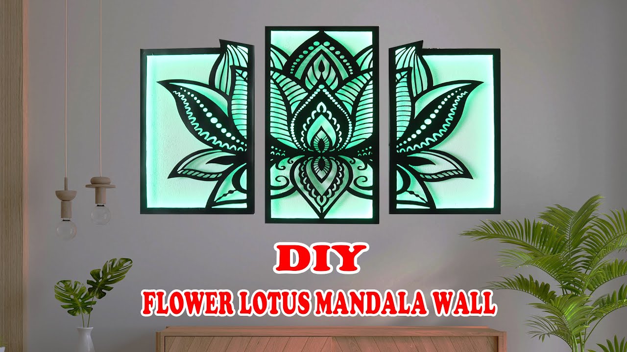 Modern Lighting Ideas from PVC Pipe - Flower Lotus Mandala Wall Lamp ...