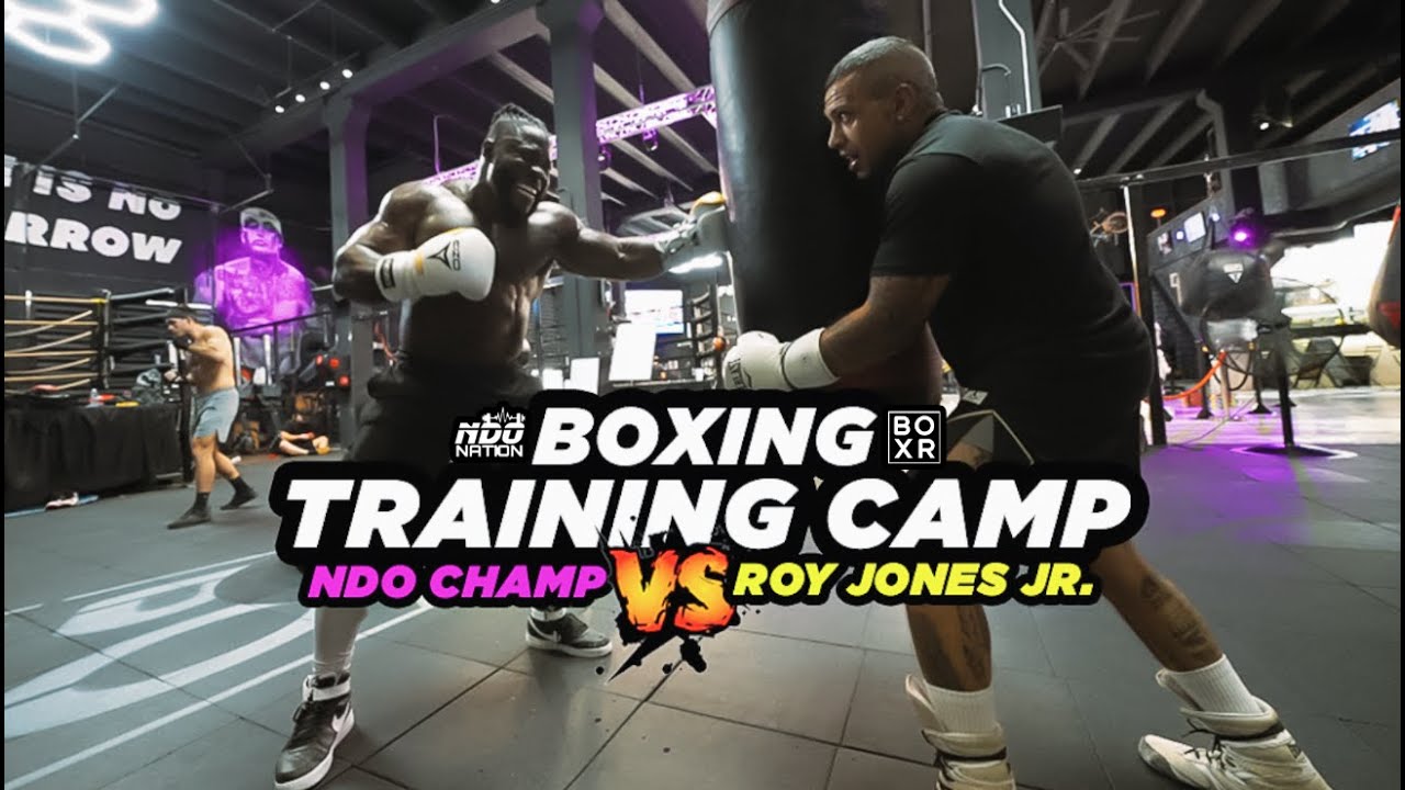 Boxing Training Camp: @NDO_CHAMP VS @RoyJonesJrOfficial at BOXR with ...