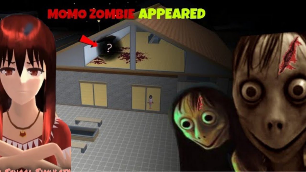 Momo zombie appeared at Mio's house Sakura school simulator horror ...