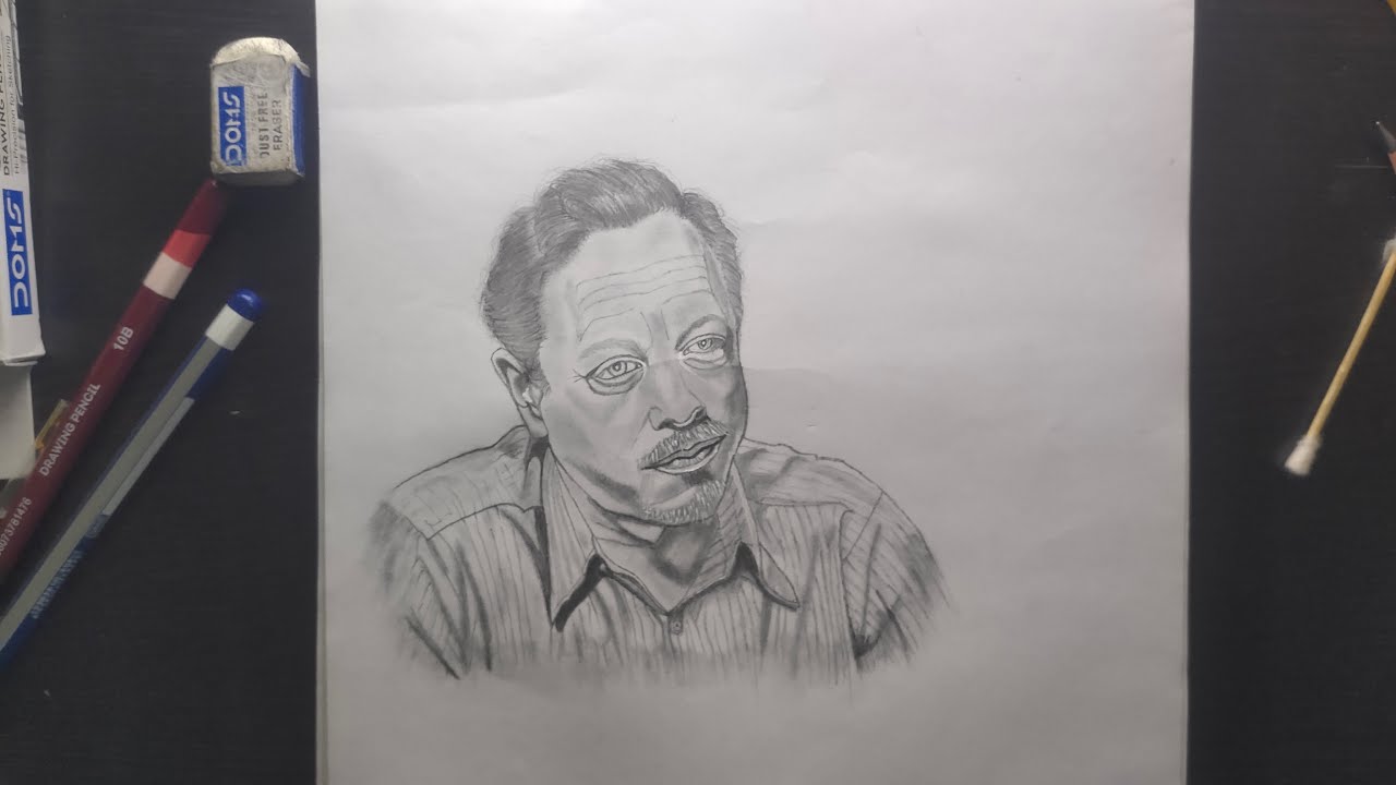 Tennessee Williams Drawing Realistic | Step By Step easy Way | Your ...