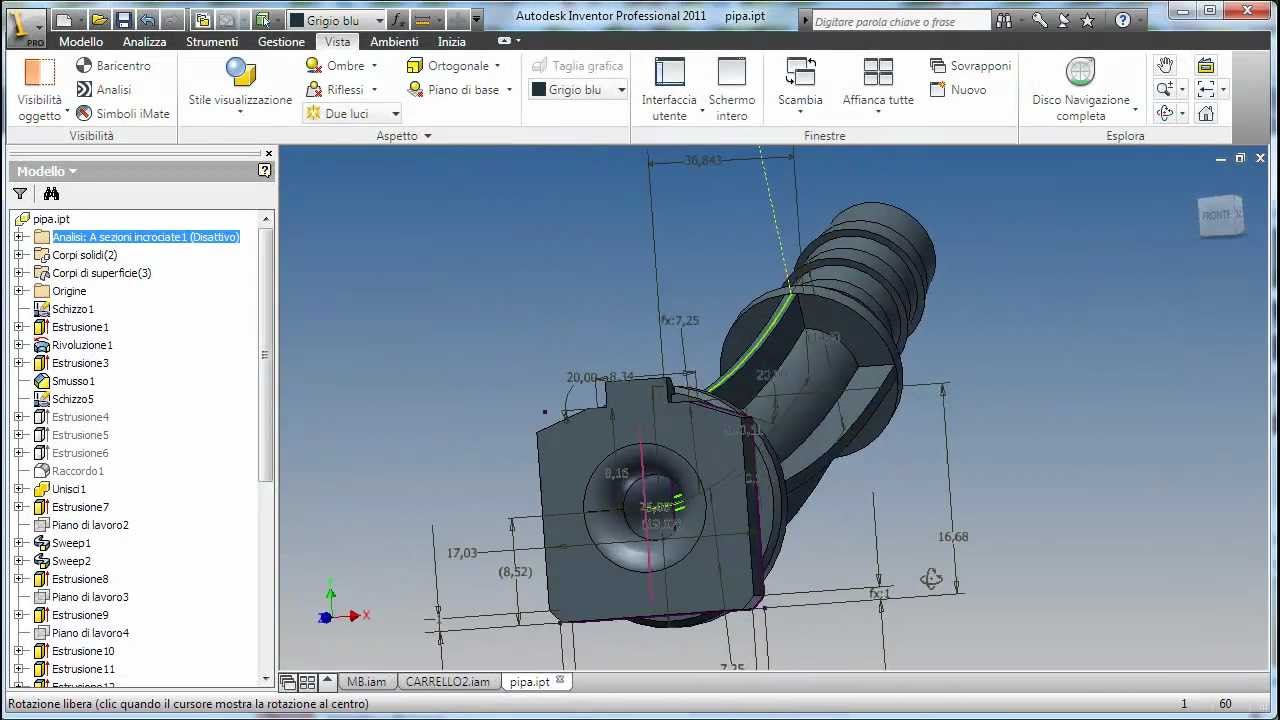 Simulazione stampo Inventor - YouTube